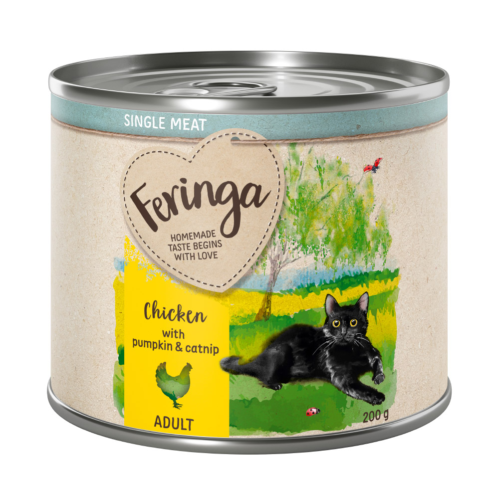 Feringa Single Meat Menu 24 x 200 g Kattenvoer - Kip Met Pompoen ...
