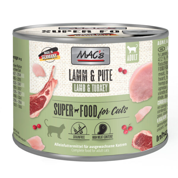 MAC´s Cat 6 x 200 g - Lam & Kalkoen | De Kattensite Webshop